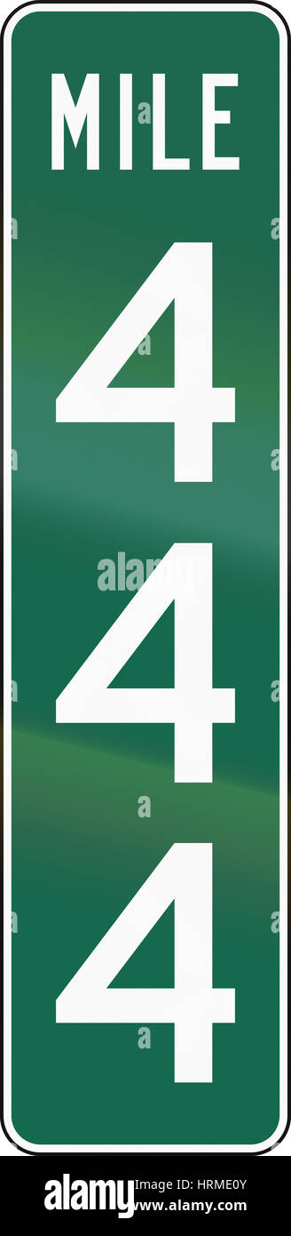 Green Mile Marker Sign Stock Photos & Green Mile Marker Sign Stock ...