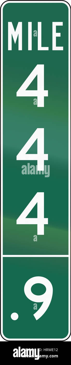 United States MUTCD road sign - Distance road marker Stock Photo - Alamy