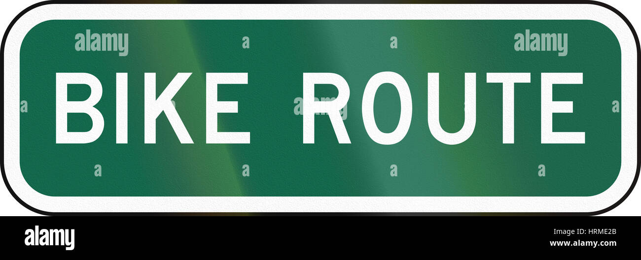 United States MUTCD road sign - Bike route Stock Photo - Alamy