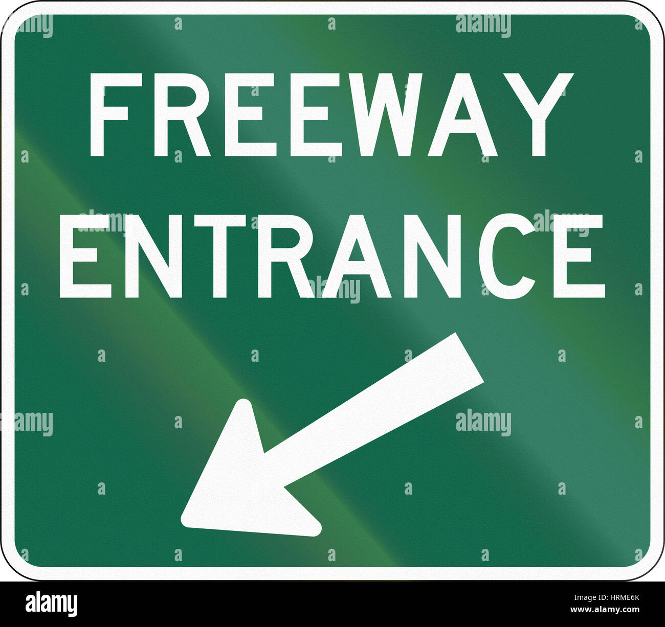 United States MUTCD road sign - Freeway Entrance Stock Photo - Alamy