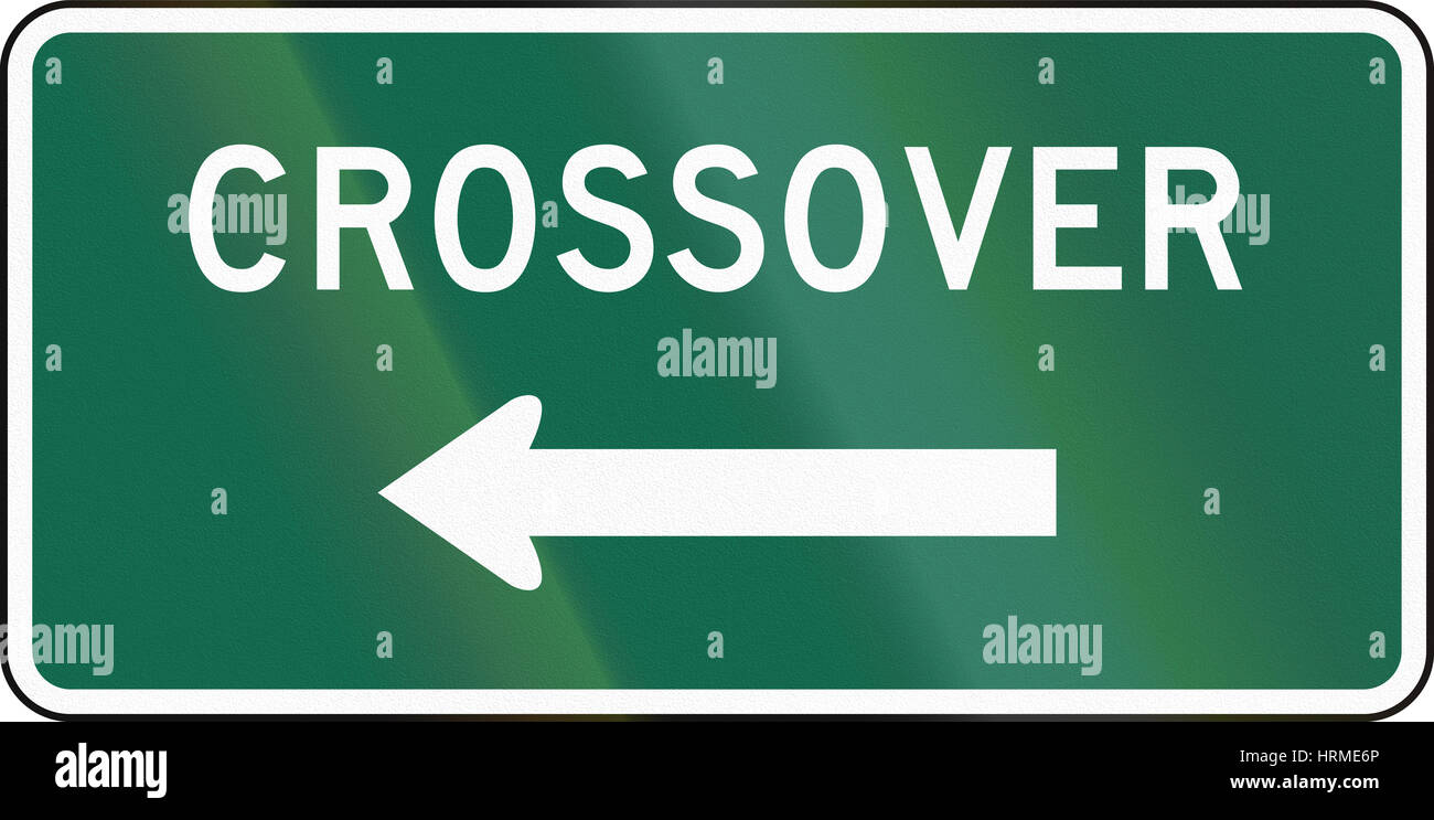 United States MUTCD guide road sign - Crossover Stock Photo - Alamy