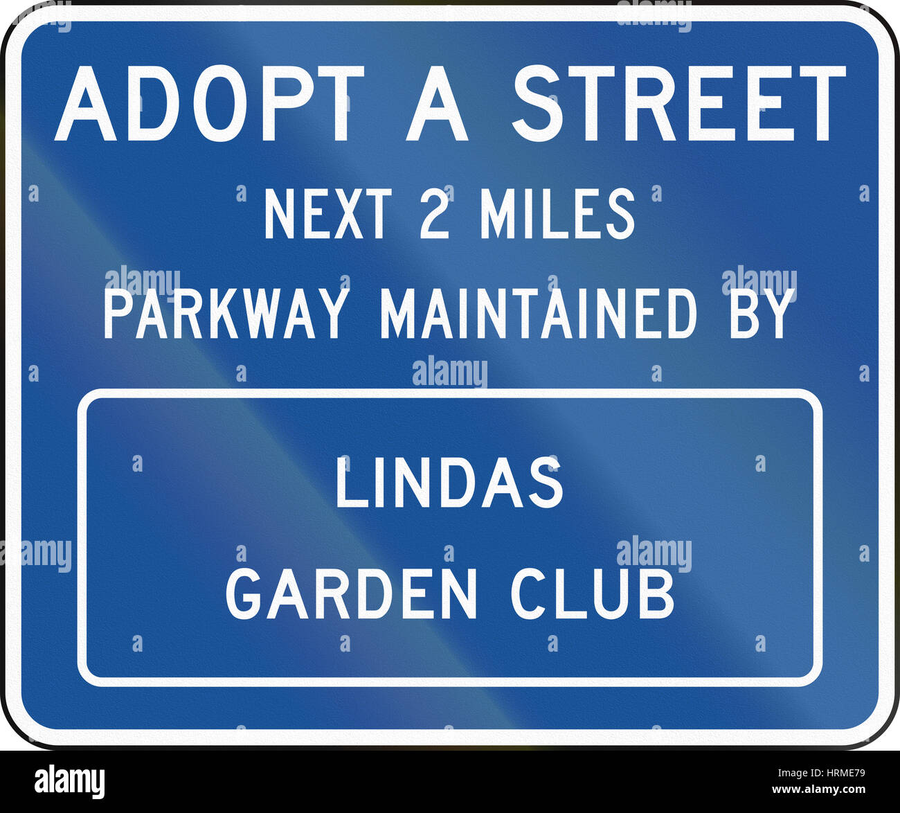United States MUTCD road sign - Adopt a street Stock Photo - Alamy