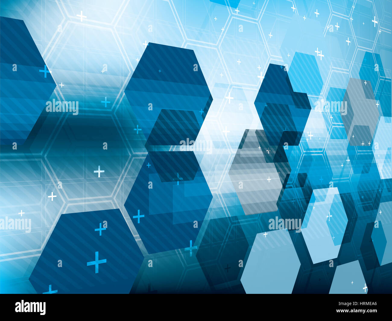 Technology background blue futuristic abstract bright in digital vector with hexagon Stock Photo ...