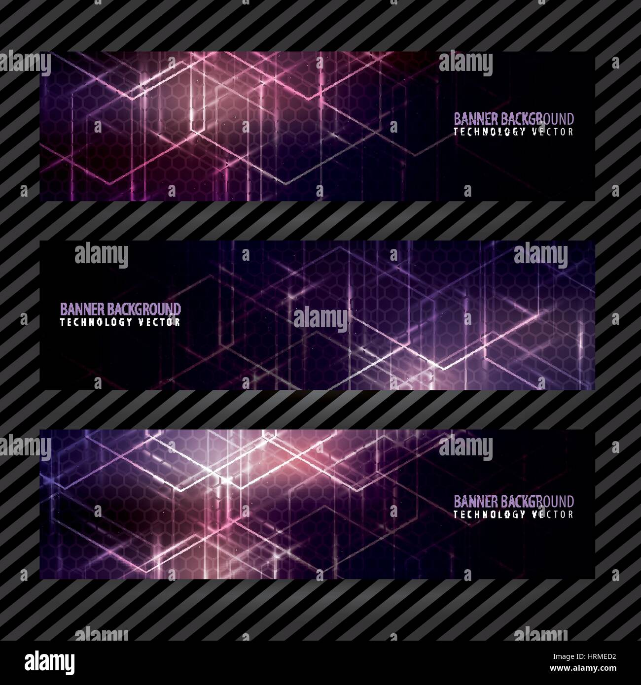 Banner vector design background technology template collection business ...