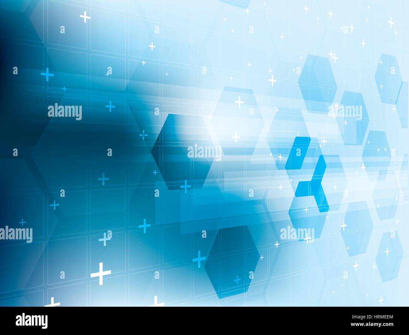 Technology background blue futuristic abstract bright in digital vector with hexagon Stock ...