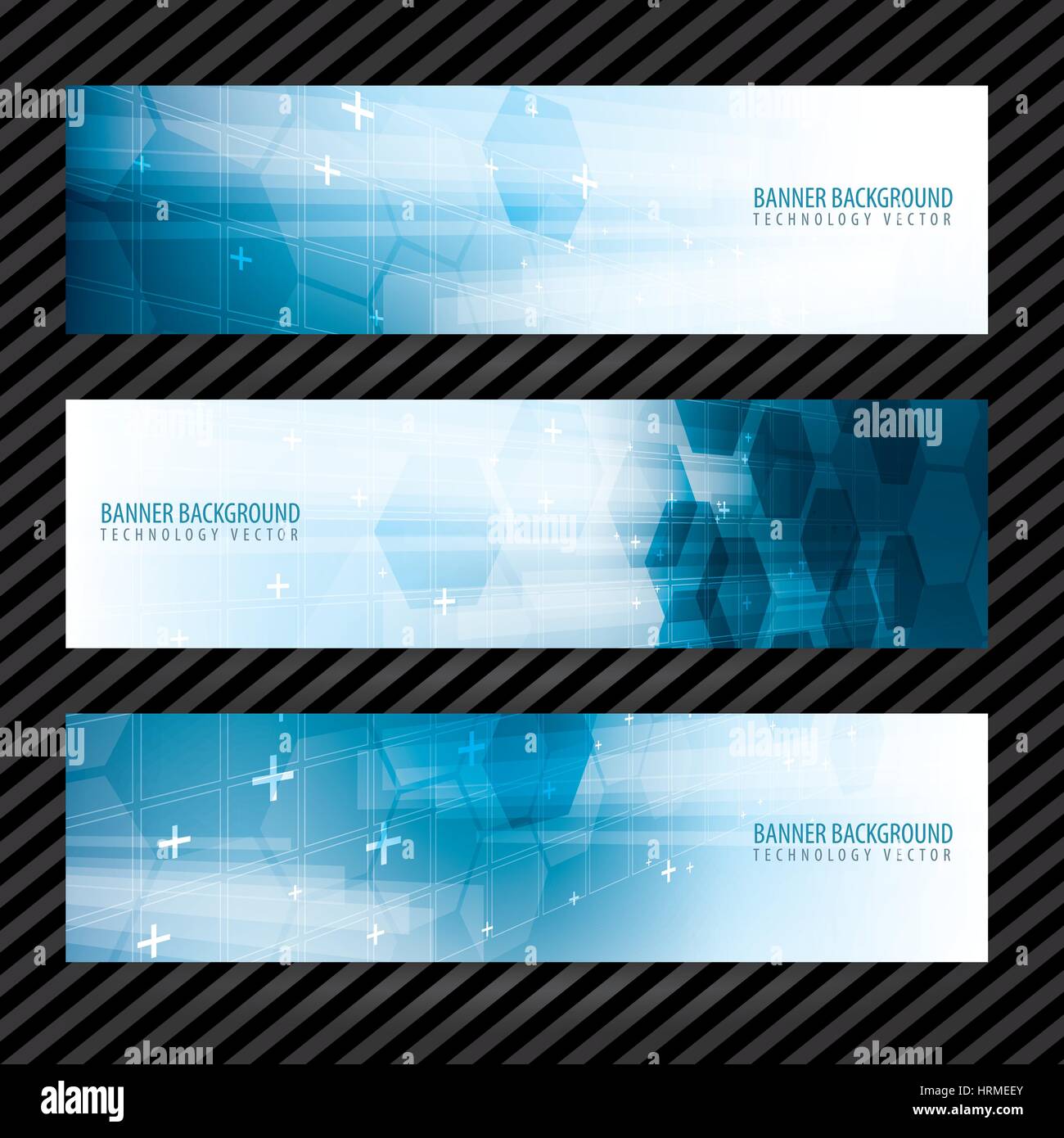 Banner vector design background technology template collection business ...