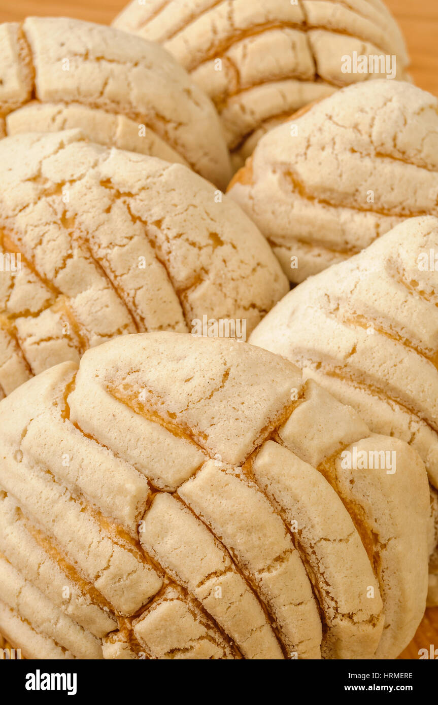 Conchas sweet bread traditional bakery of Mexico Stock Photo - Alamy