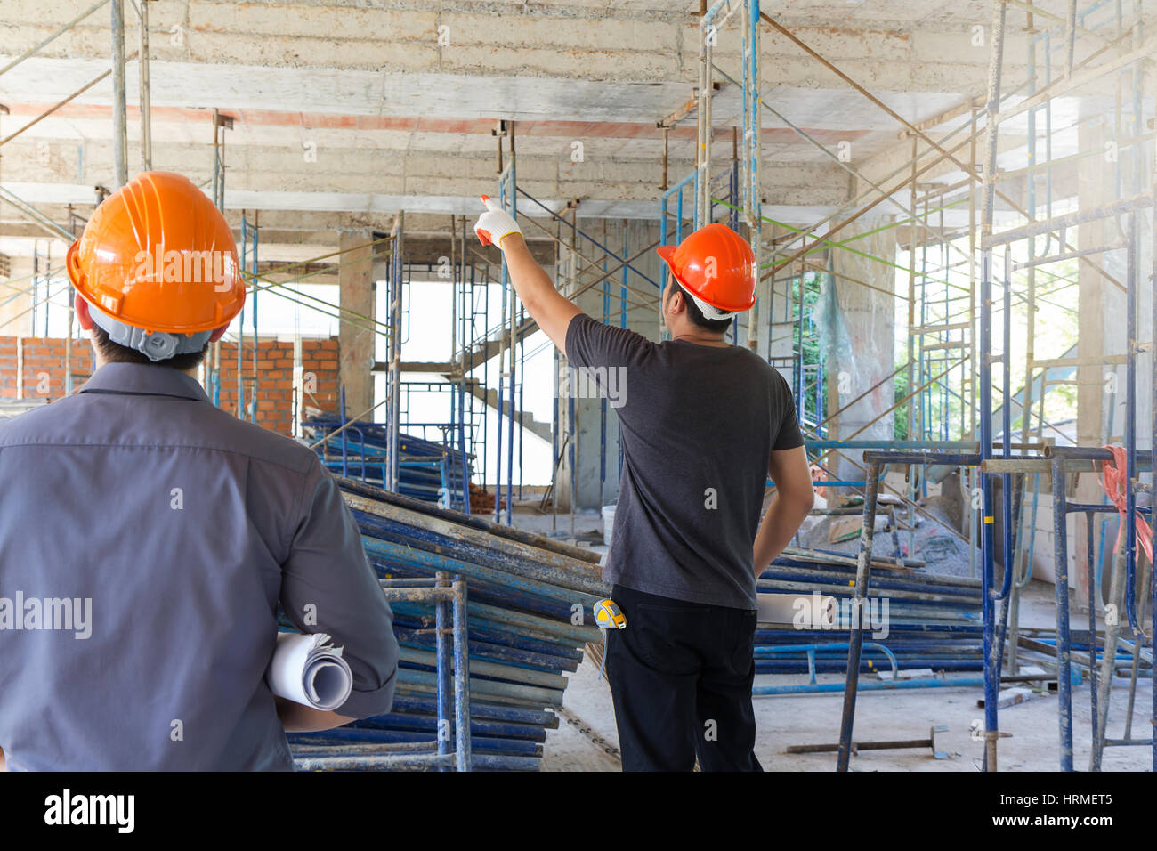 Construction concepts, Engineer and Architect working at Construction ...