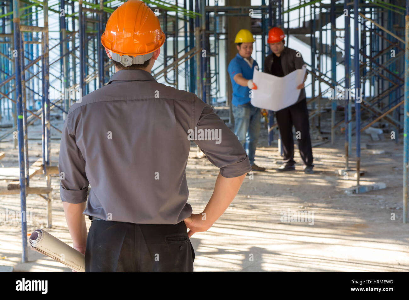 Construction concepts, Engineer and Architect working at Construction ...