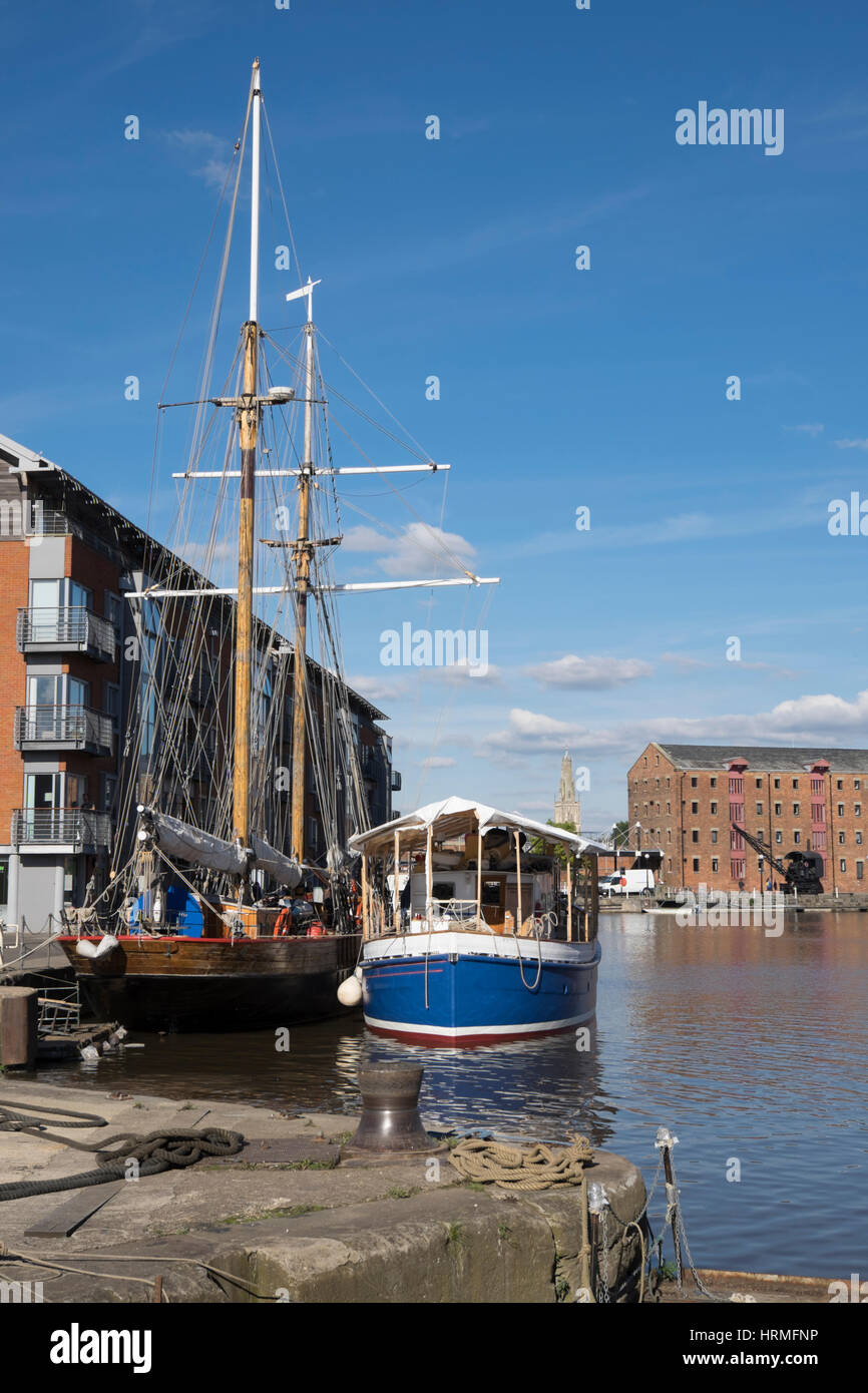 Scenes from the main basin of Gloucester Docks, Britain's most inland ...