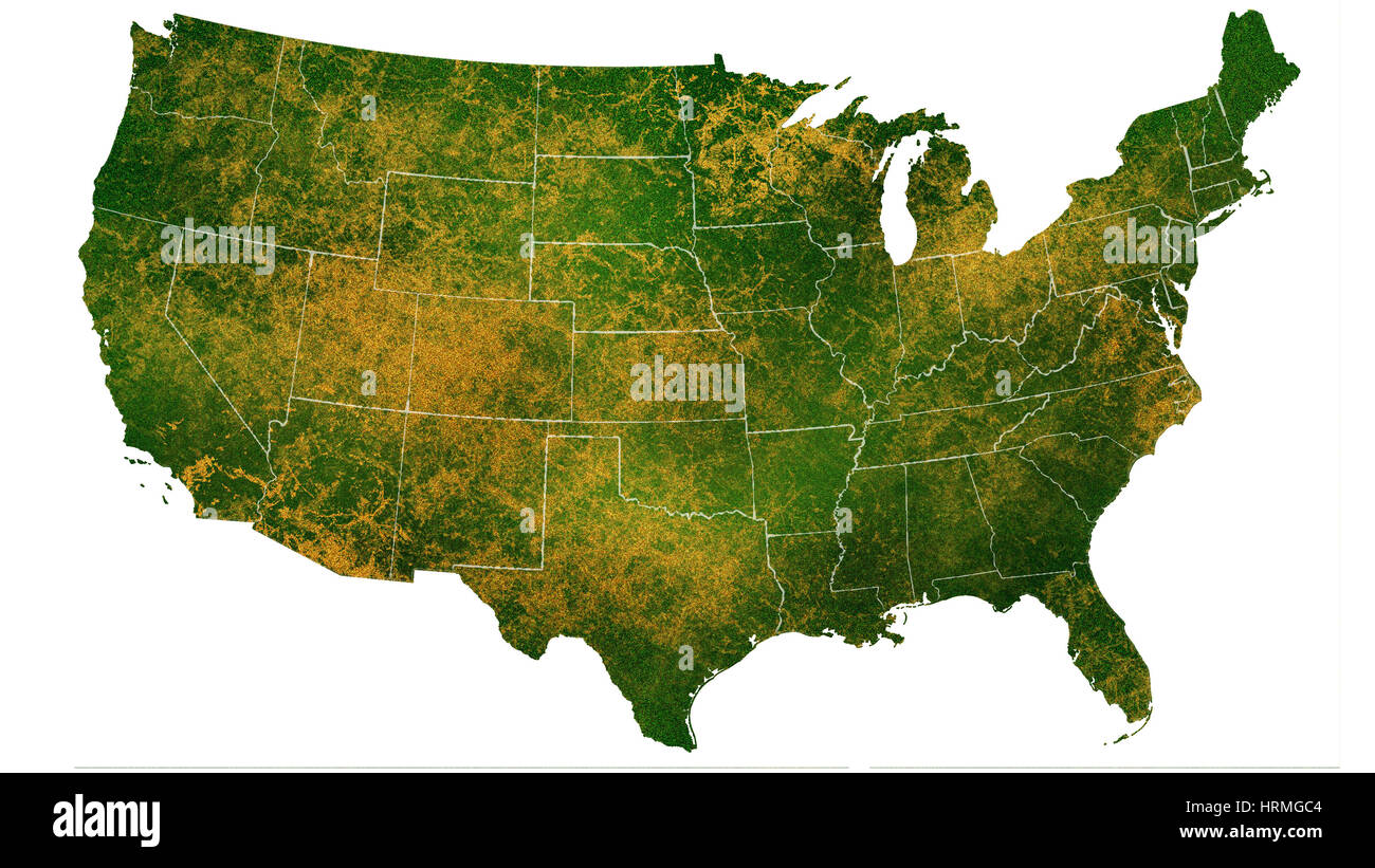 America detailed country map visualization Stock Photo - Alamy