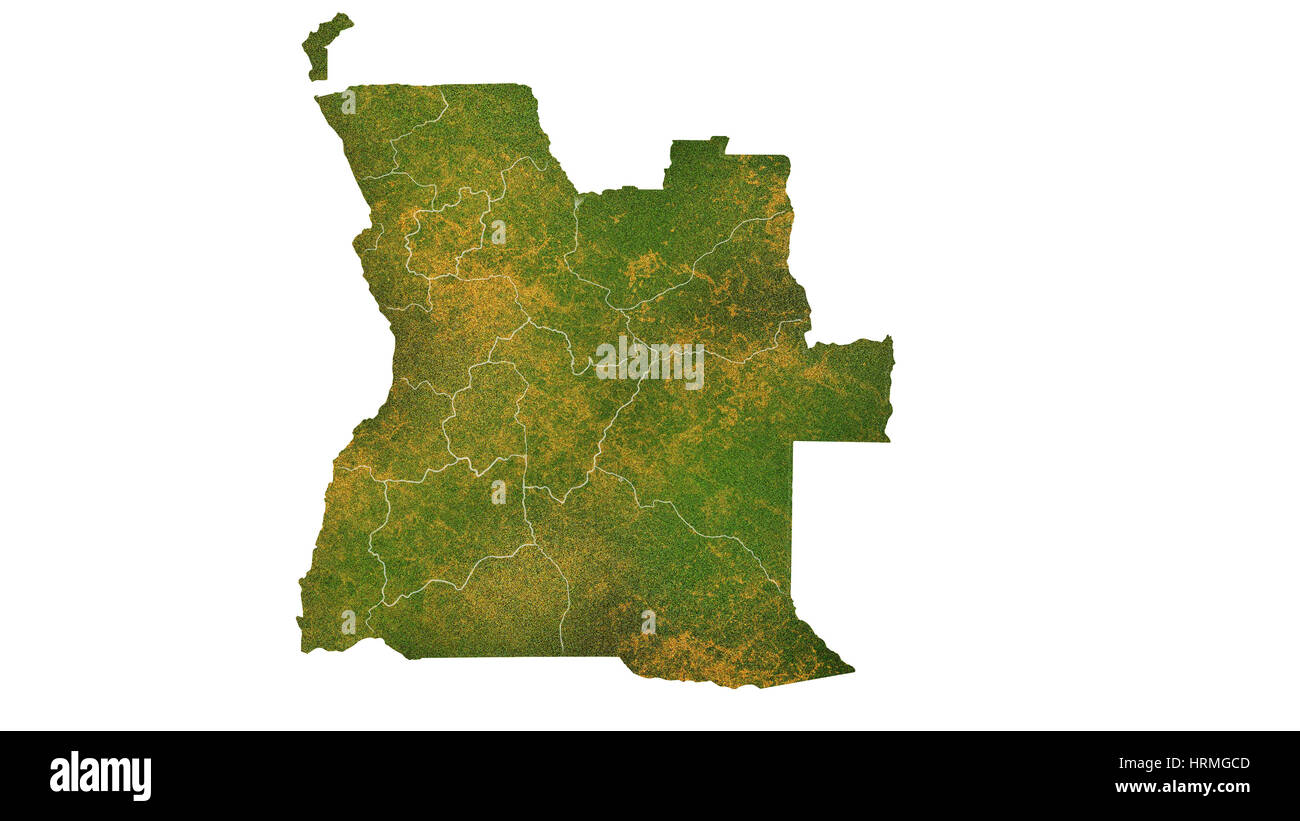 Angola detailed country map visualization Stock Photo - Alamy