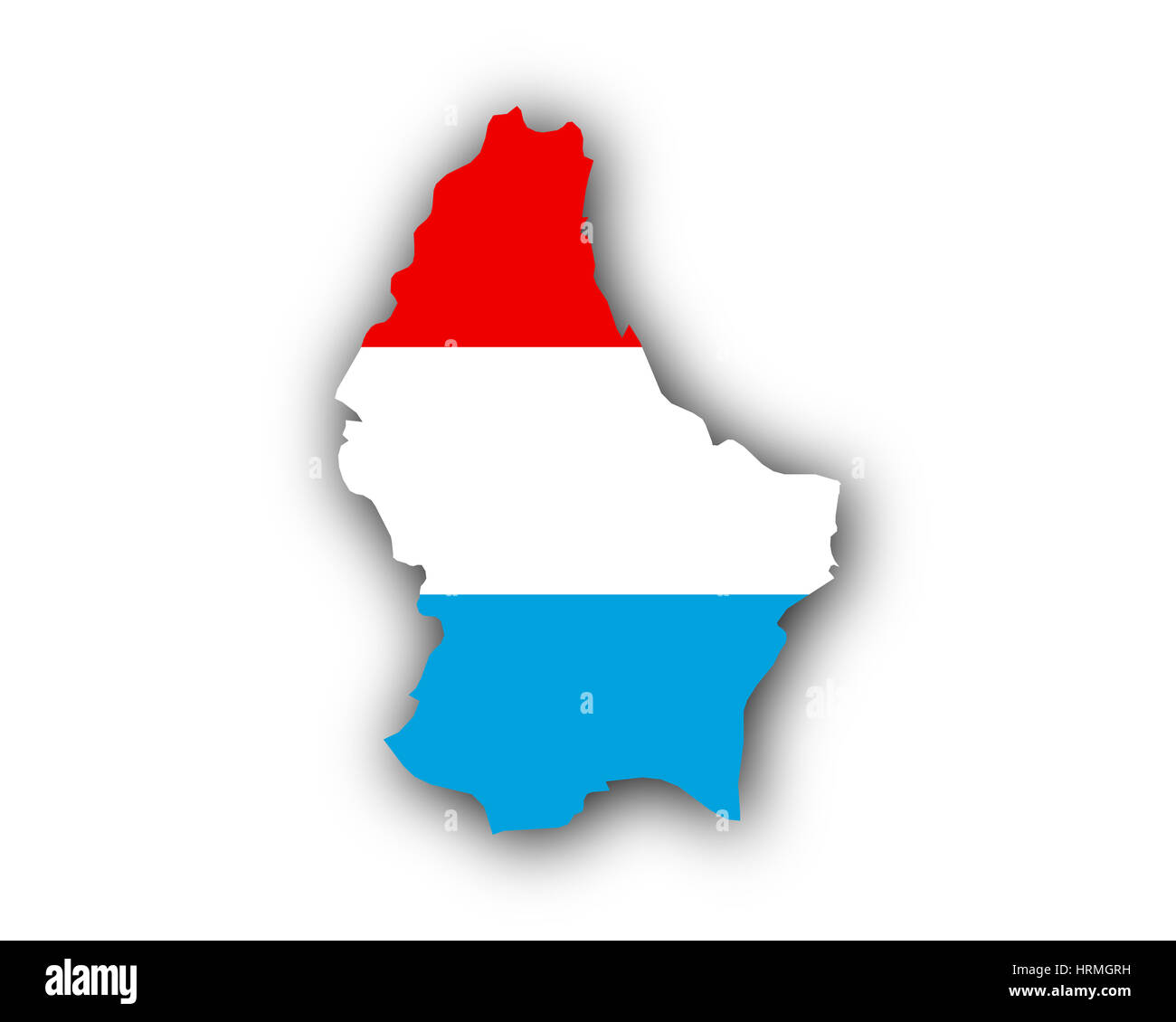 Map and flag of Luxembourg Stock Photo - Alamy