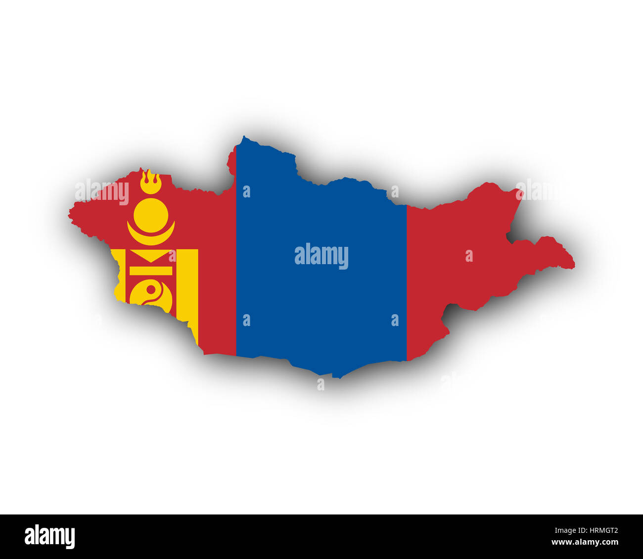 Map and flag of Mongolia Stock Photo - Alamy