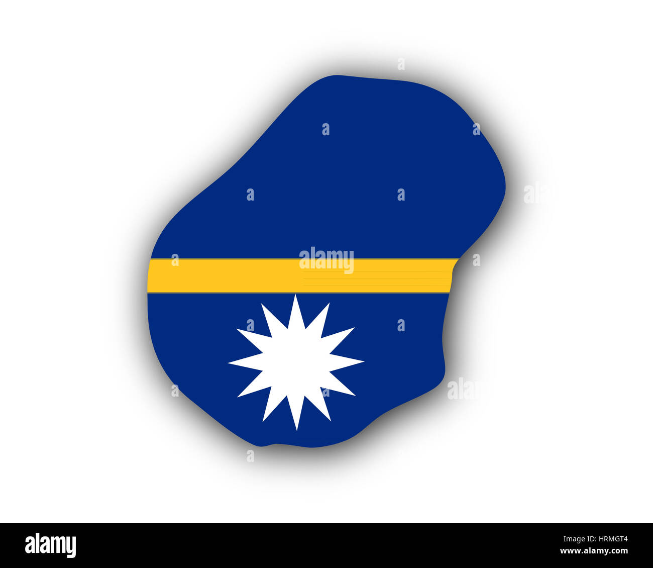 Map and flag of Nauru Stock Photo - Alamy