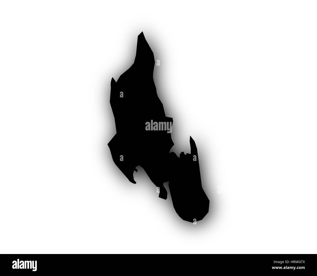 Map of Zanzibar with shadow Stock Photo - Alamy