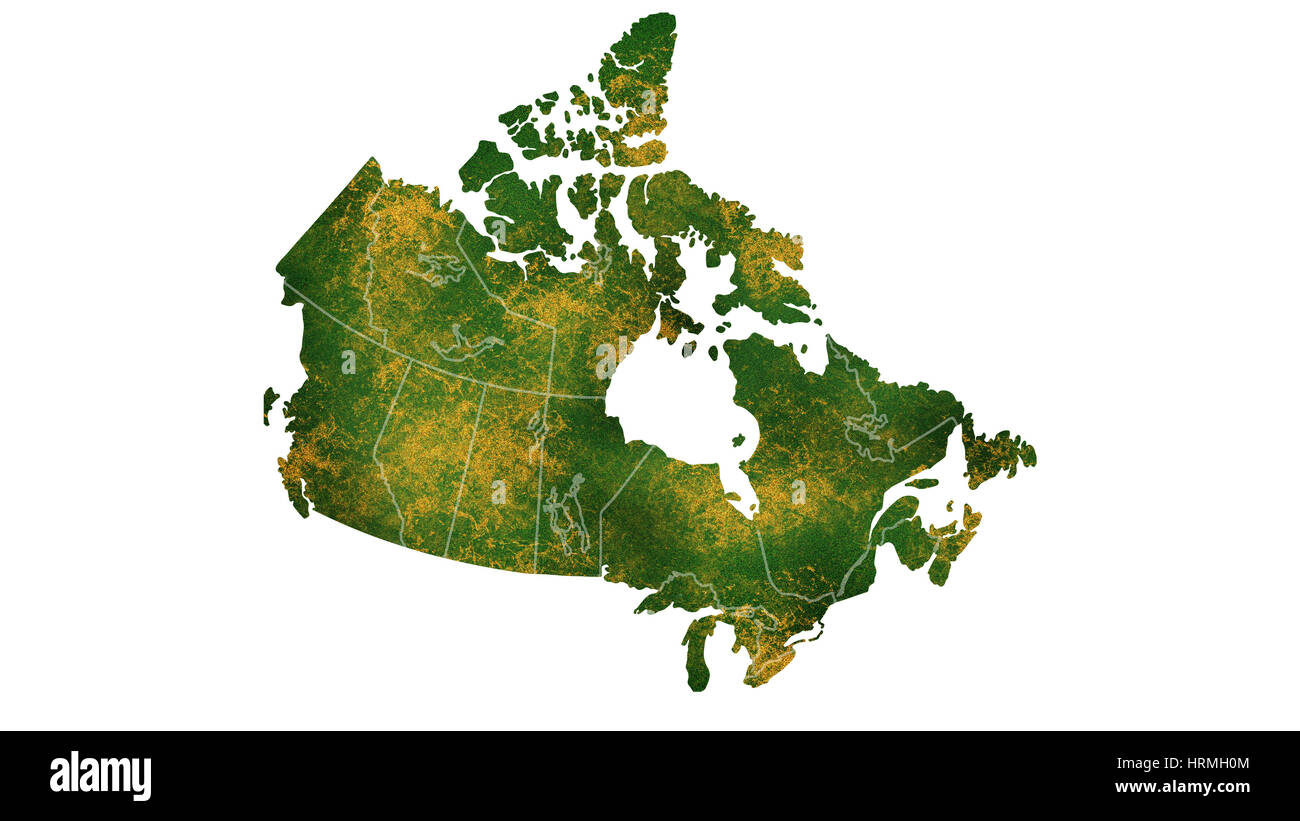 Detailed map canada national hi-res stock photography and images - Alamy