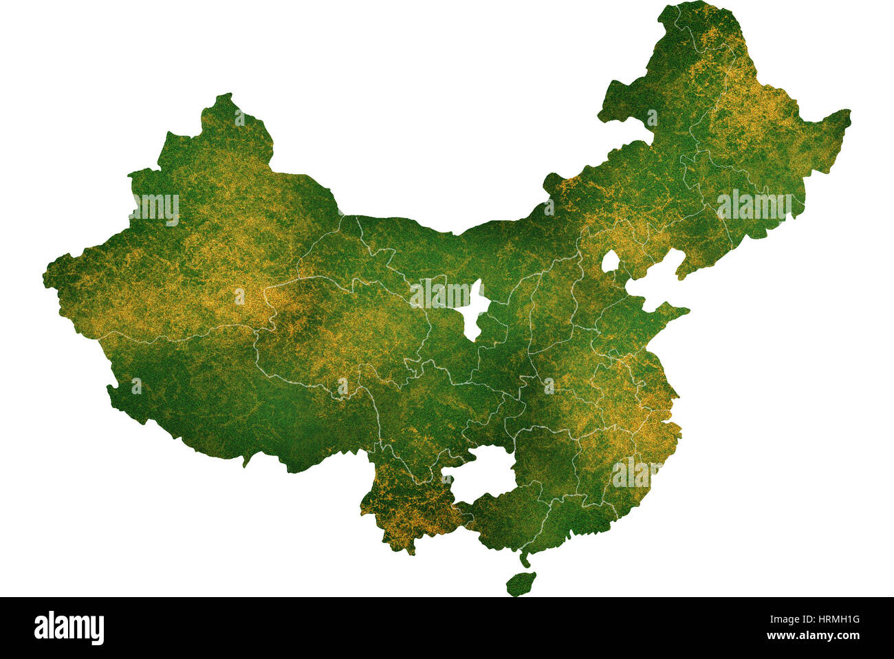 China detailed country map visualization Stock Photo - Alamy