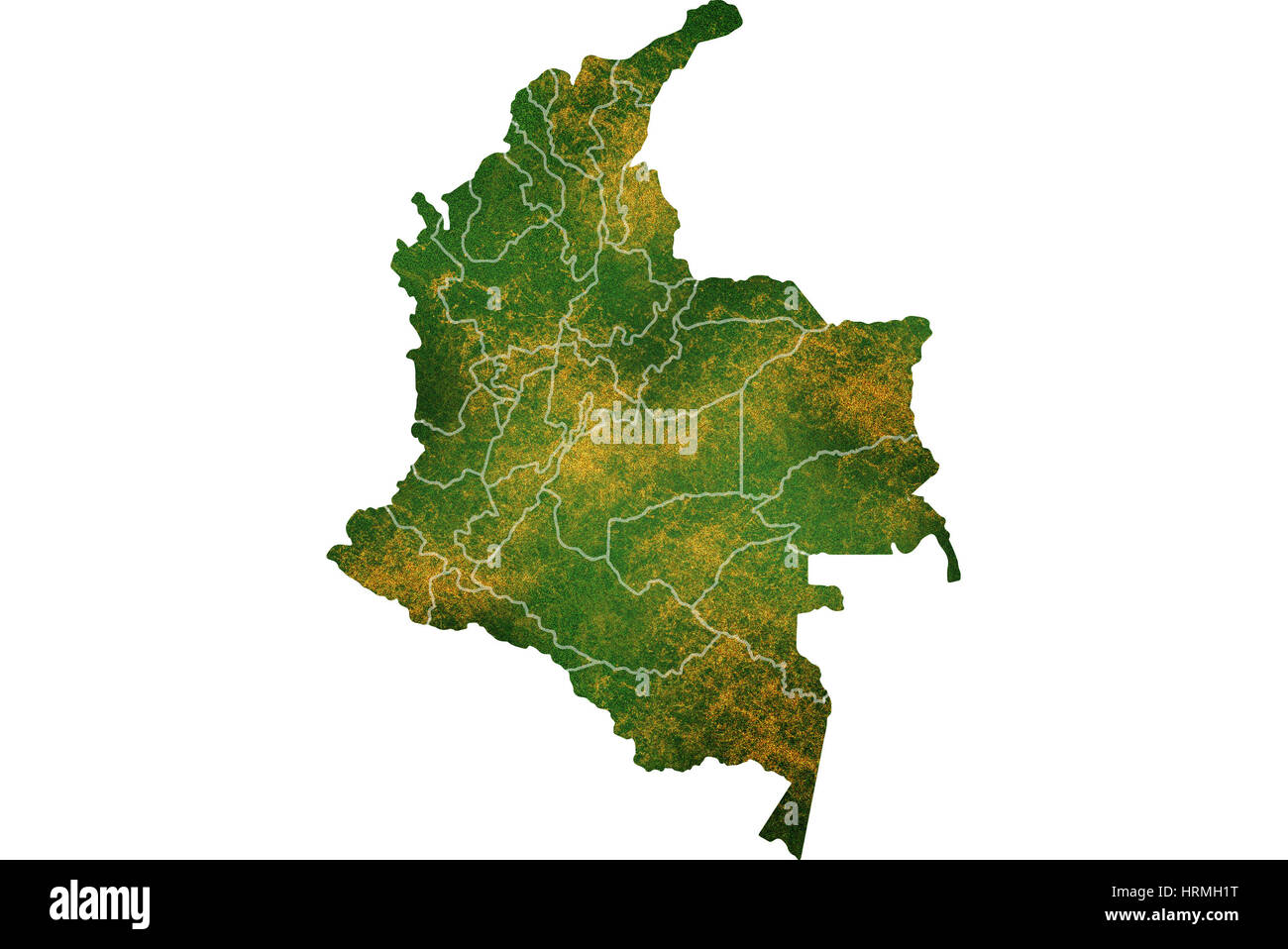 Colombia detailed country map visualization Stock Photo - Alamy