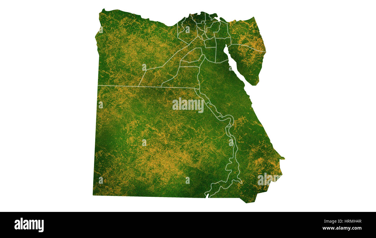 Egypt detailed country map visualization Stock Photo - Alamy