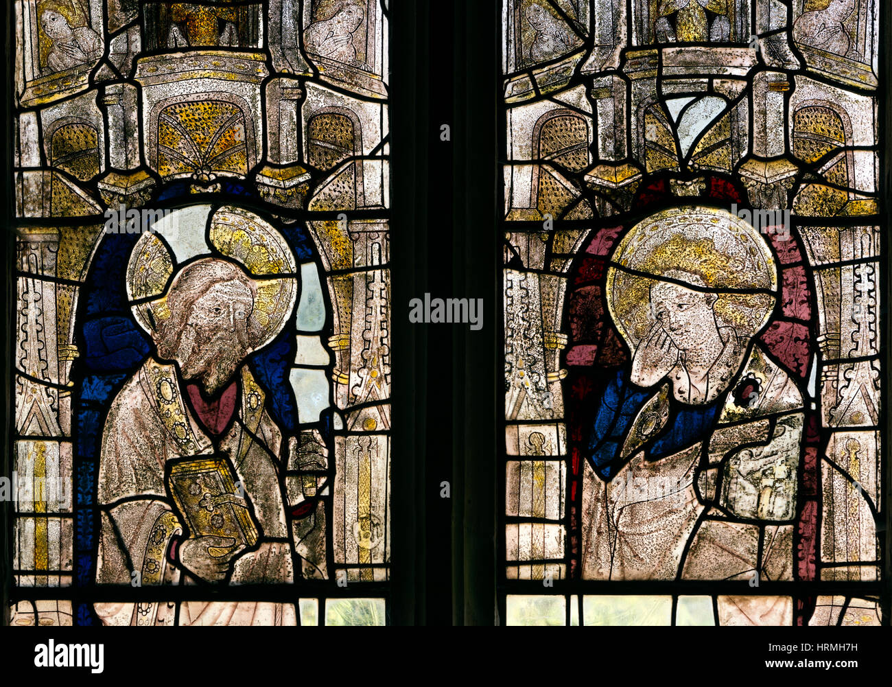 Medieval stained glass, St. Michael and All Angels Church, Stanton ...