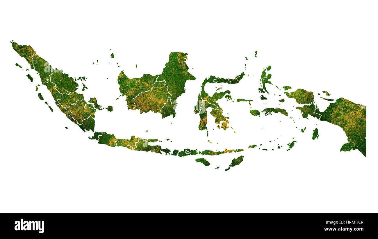 Indonesia detailed country map visualization Stock Photo - Alamy
