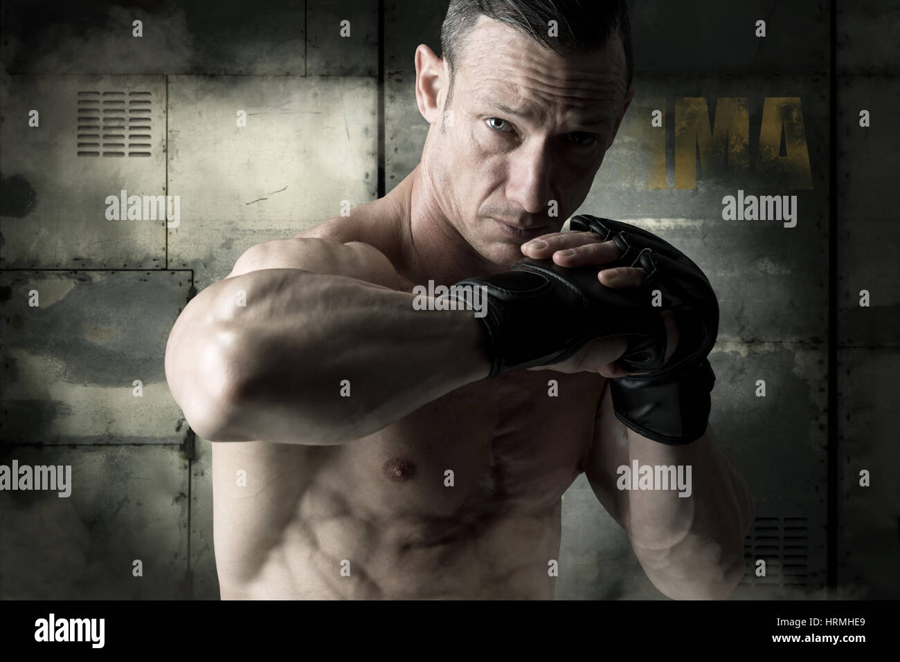 Boxer fighter men grunge hi-res stock photography and images - Alamy