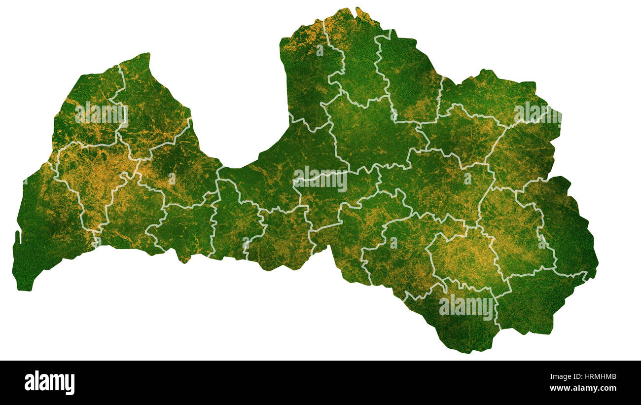 Latvia detailed country map visualization Stock Photo - Alamy