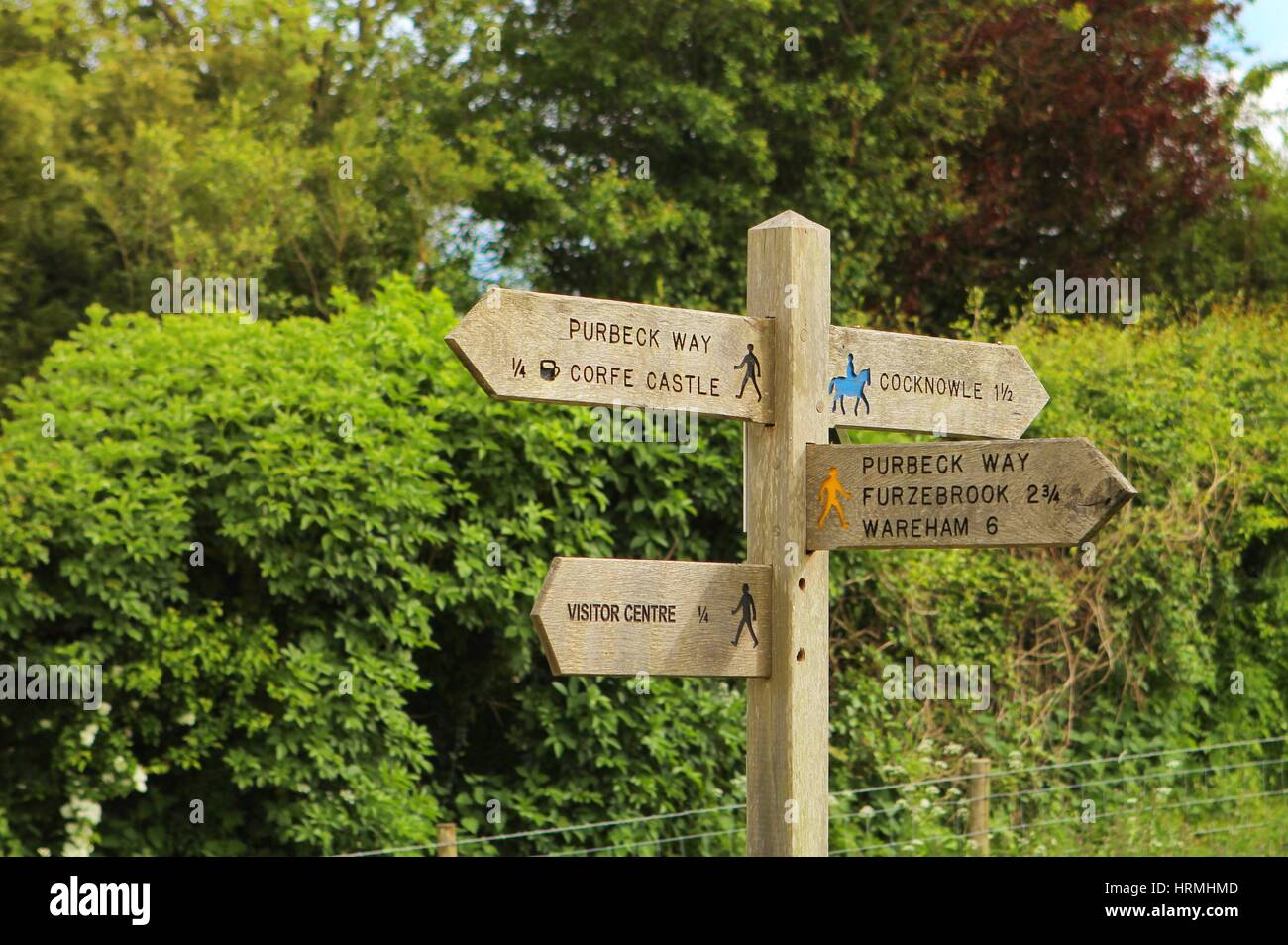 Signpost for tourists in the English countryside Stock Photo - Alamy