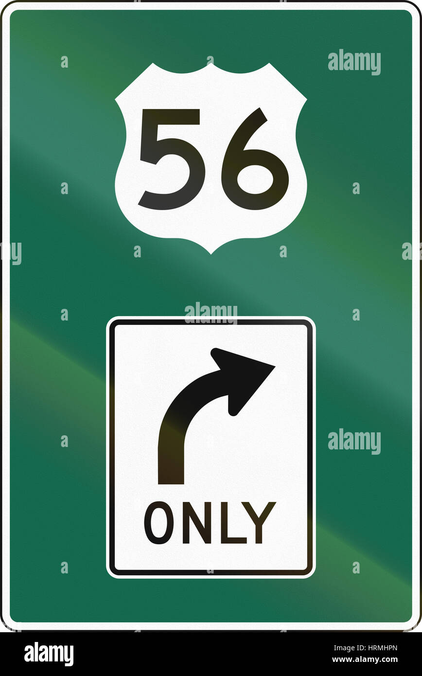 United States MUTCD guide road sign - Destination sign Stock Photo - Alamy
