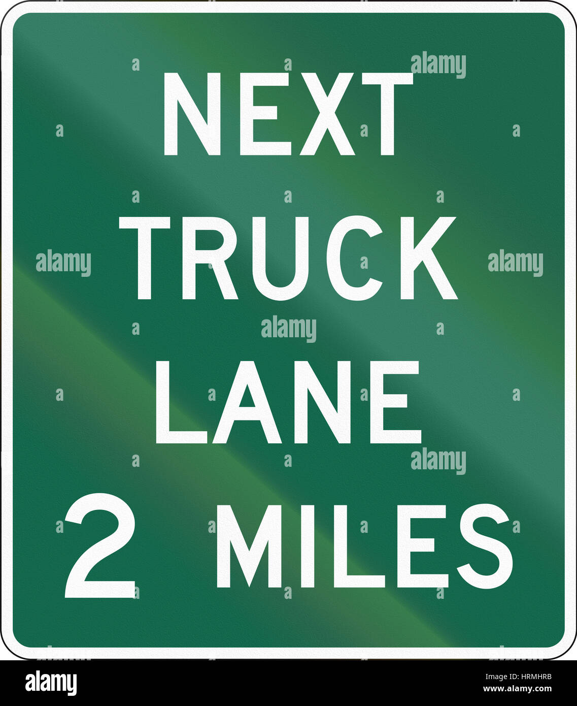 United States MUTCD road sign - Truck lane Stock Photo - Alamy