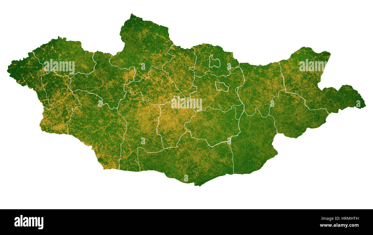 Mongolia detailed country map visualization Stock Photo - Alamy