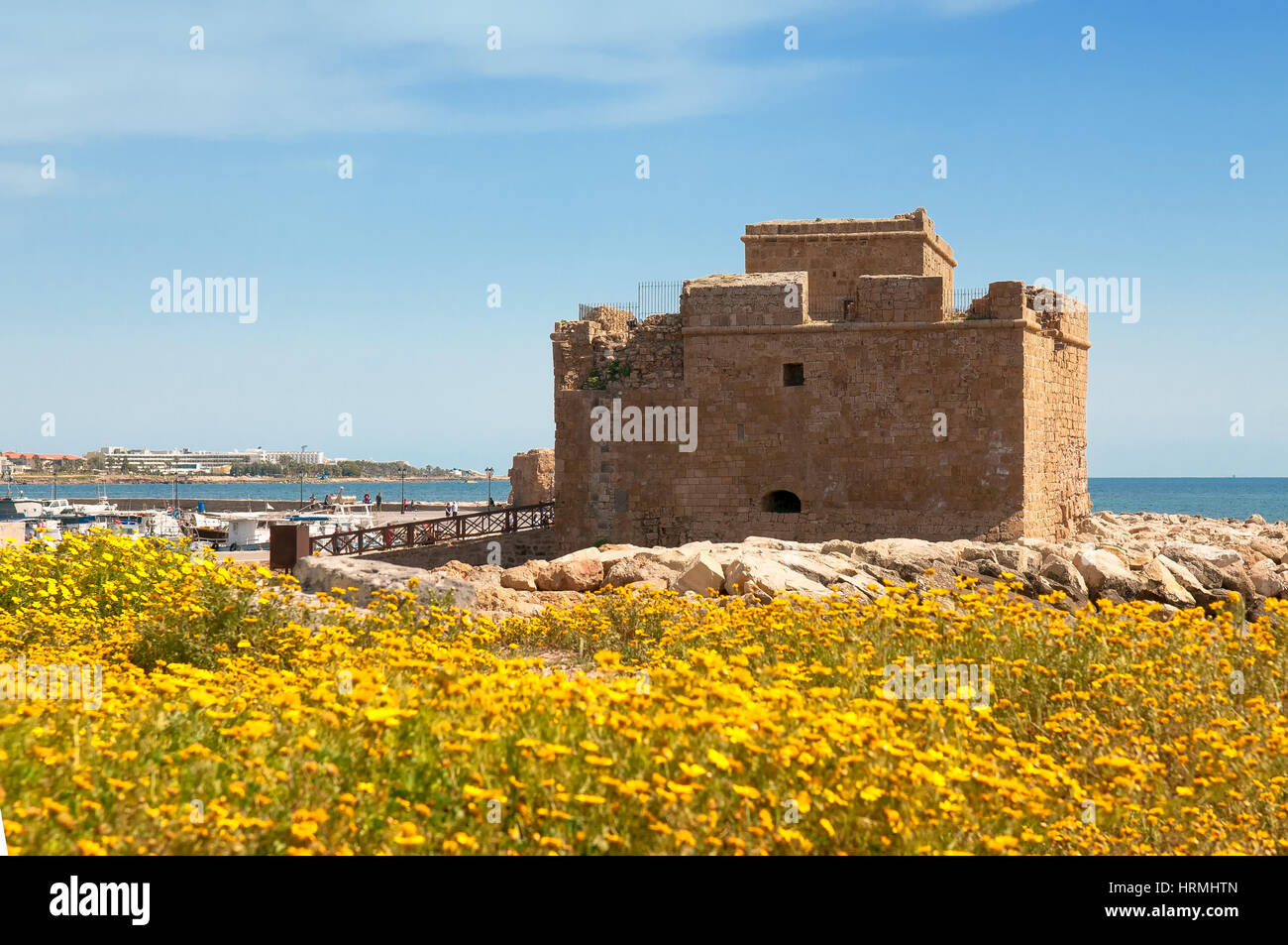Paphos fort sunset hi-res stock photography and images - Alamy