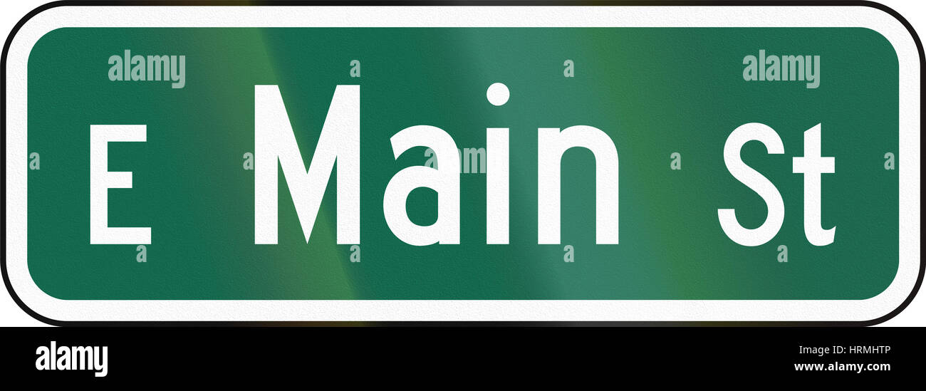 United States MUTCD guide road sign - Main street Stock Photo - Alamy