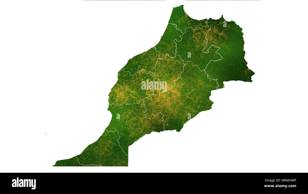 Morocco detailed country map visualization Stock Photo - Alamy