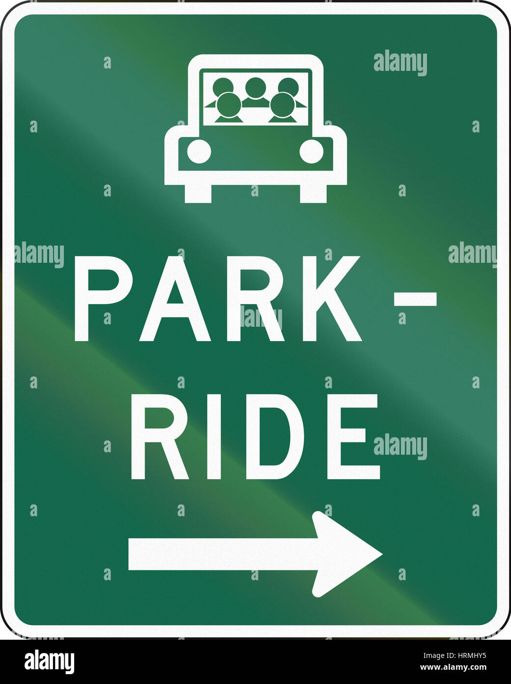 United States MUTCD road sign - Park and ride Stock Photo - Alamy