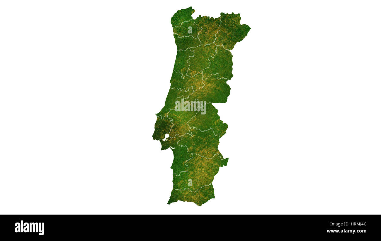 Portugal detailed country map visualization Stock Photo - Alamy