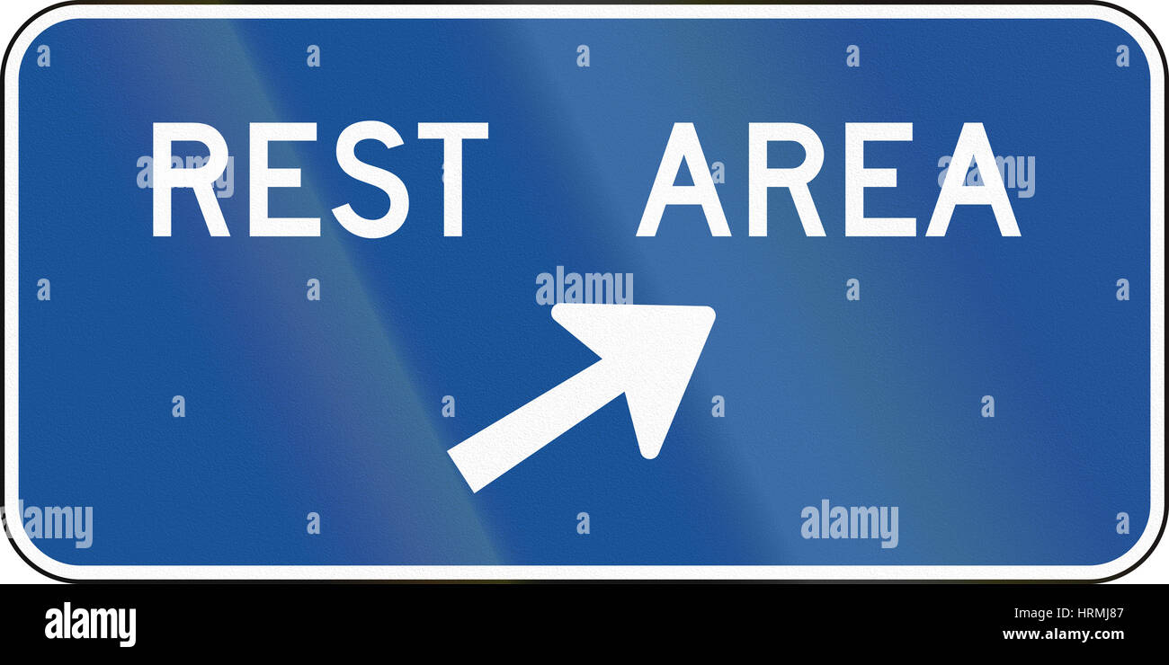 United States MUTCD guide road sign - Rest area Stock Photo - Alamy