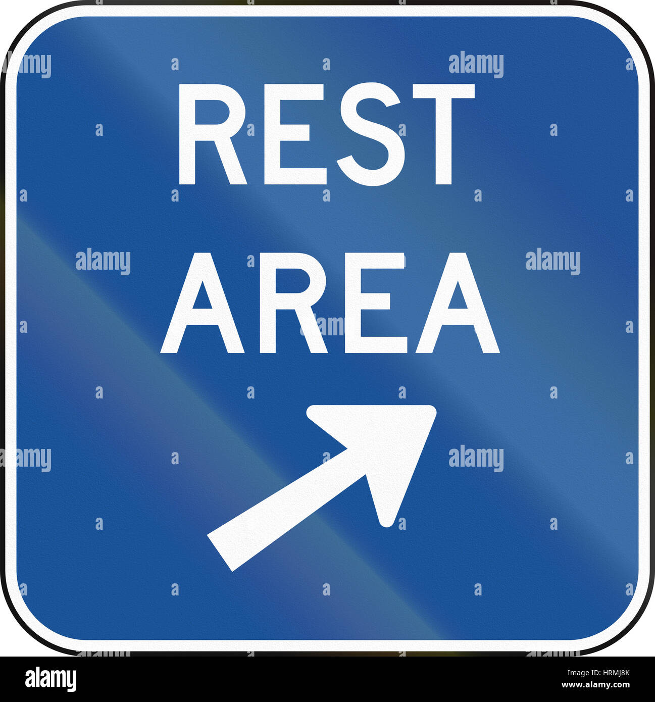 United States MUTCD guide road sign - Rest area Stock Photo - Alamy