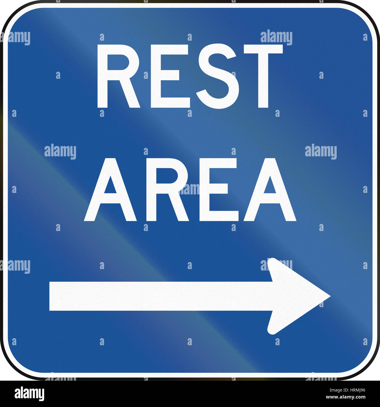 United States MUTCD guide road sign - Rest area Stock Photo - Alamy