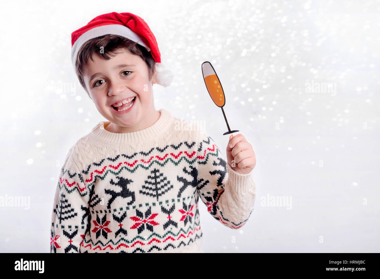 Boy celebrating christmas Stock Photo - Alamy