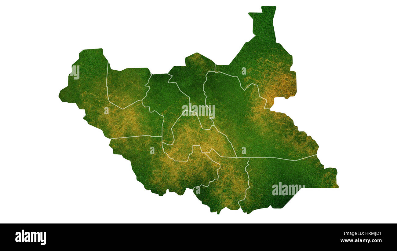 South sudan map hi-res stock photography and images - Alamy