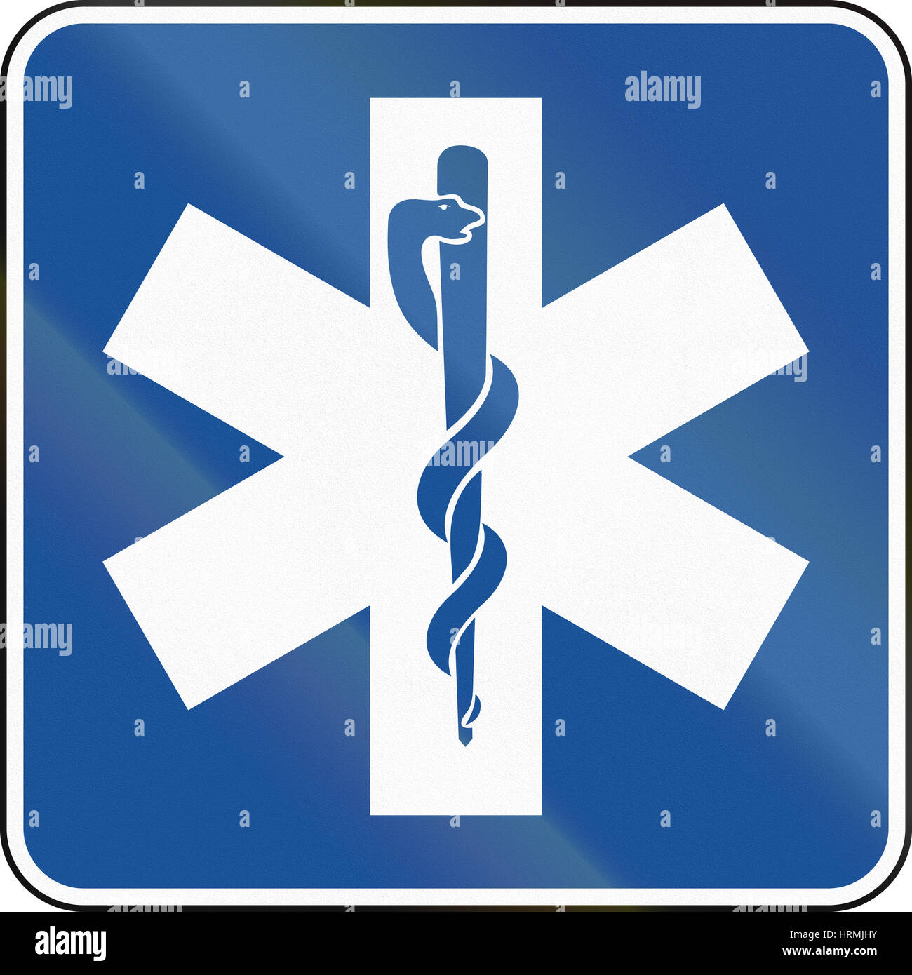 United States MUTCD road road sign - Medical supplies Stock Photo - Alamy