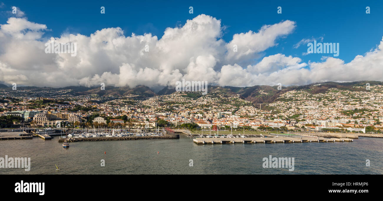 Panoramic view of Funchal on Madeira Island, Portugal Stock Photo - Alamy