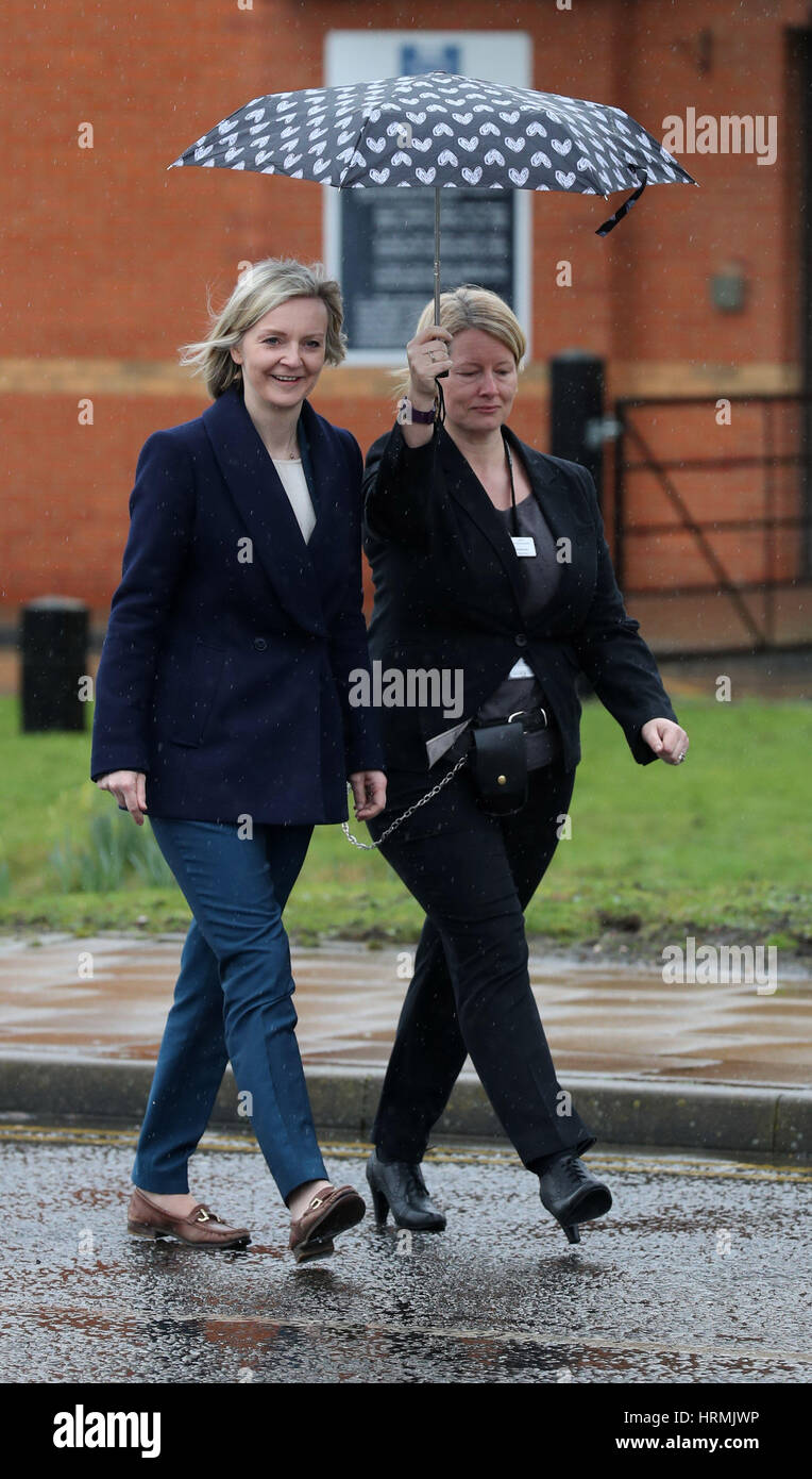 Justice Secretary Liz Truss (left) with Deputy Governor Ruth Stephens ...