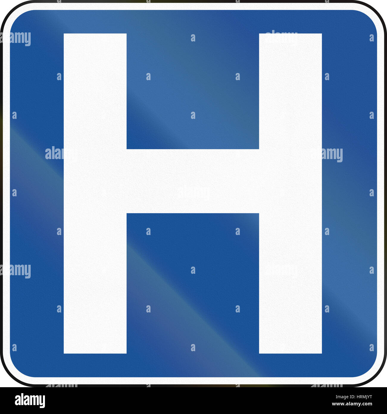 United States MUTCD road road sign - Hospital Stock Photo - Alamy