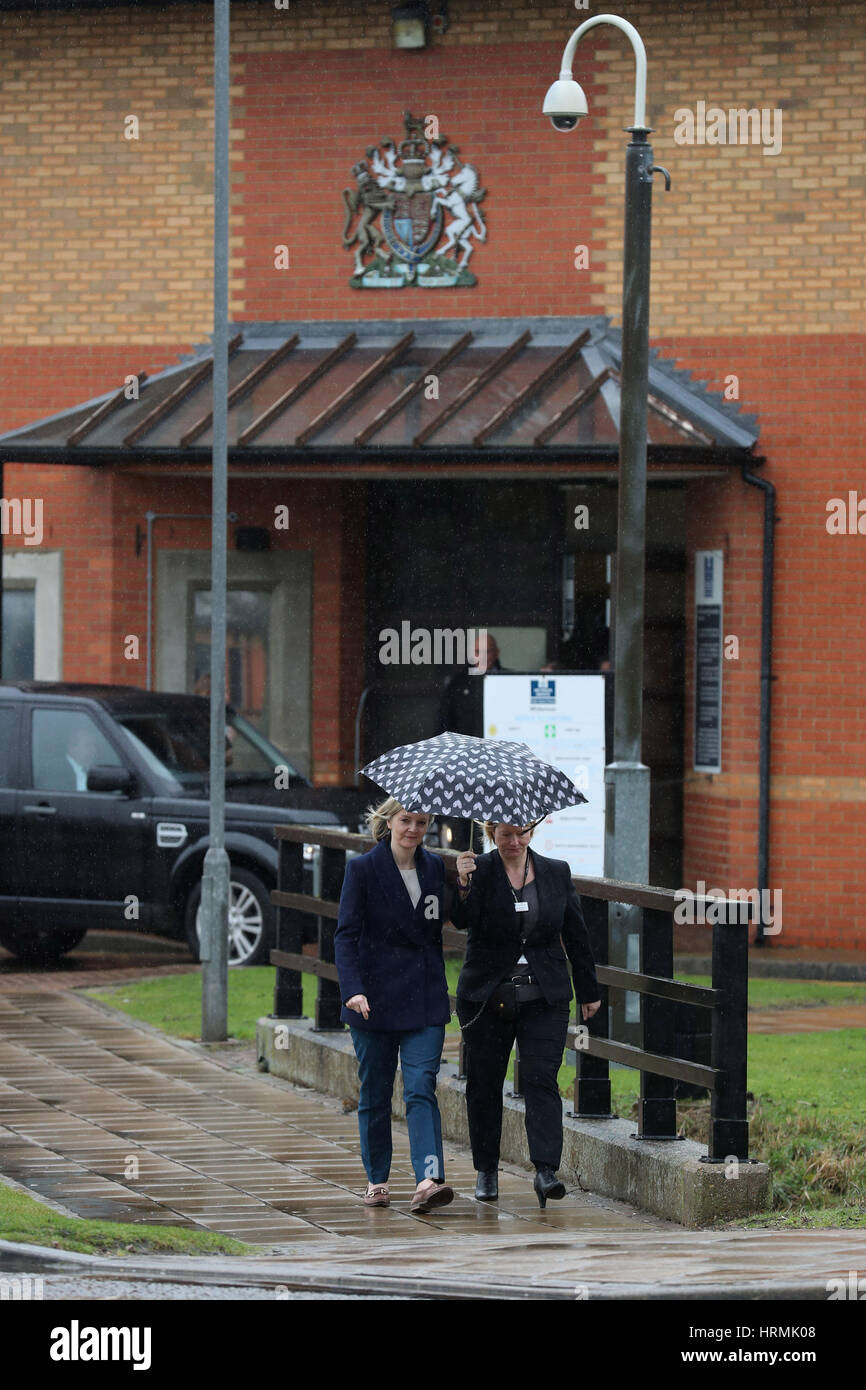 Justice Secretary Liz Truss (left) with Deputy Governor Ruth Stephens ...