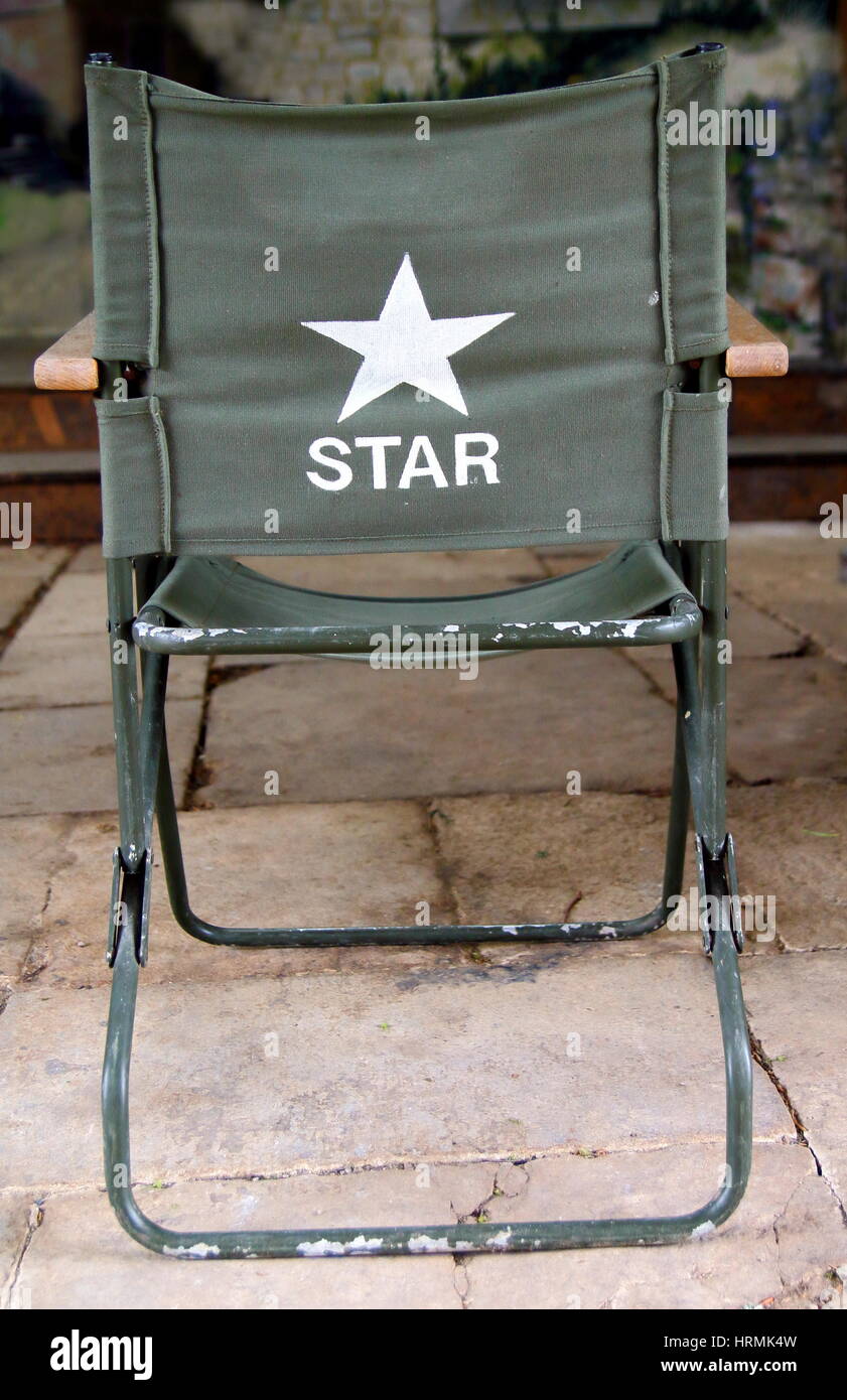 Directors chair with STAR on the back Stock Photo - Alamy