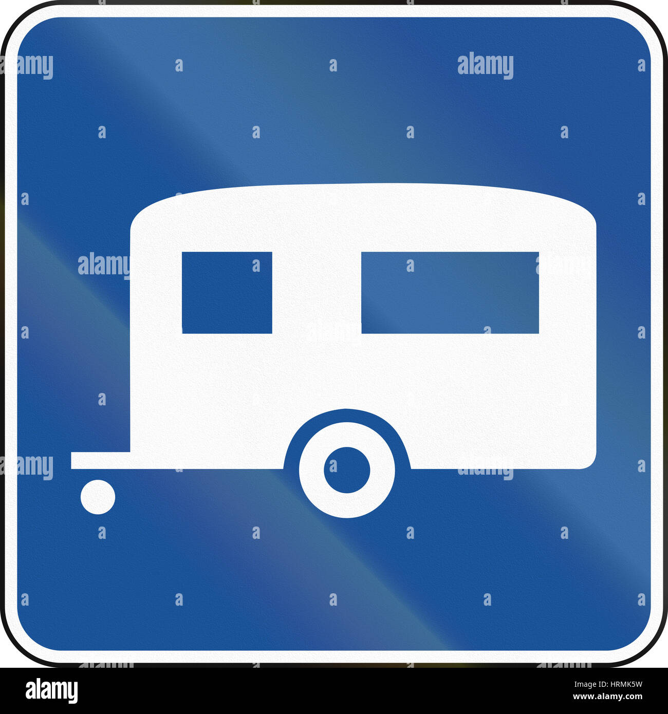 United States MUTCD road road sign - Caravan site Stock Photo - Alamy