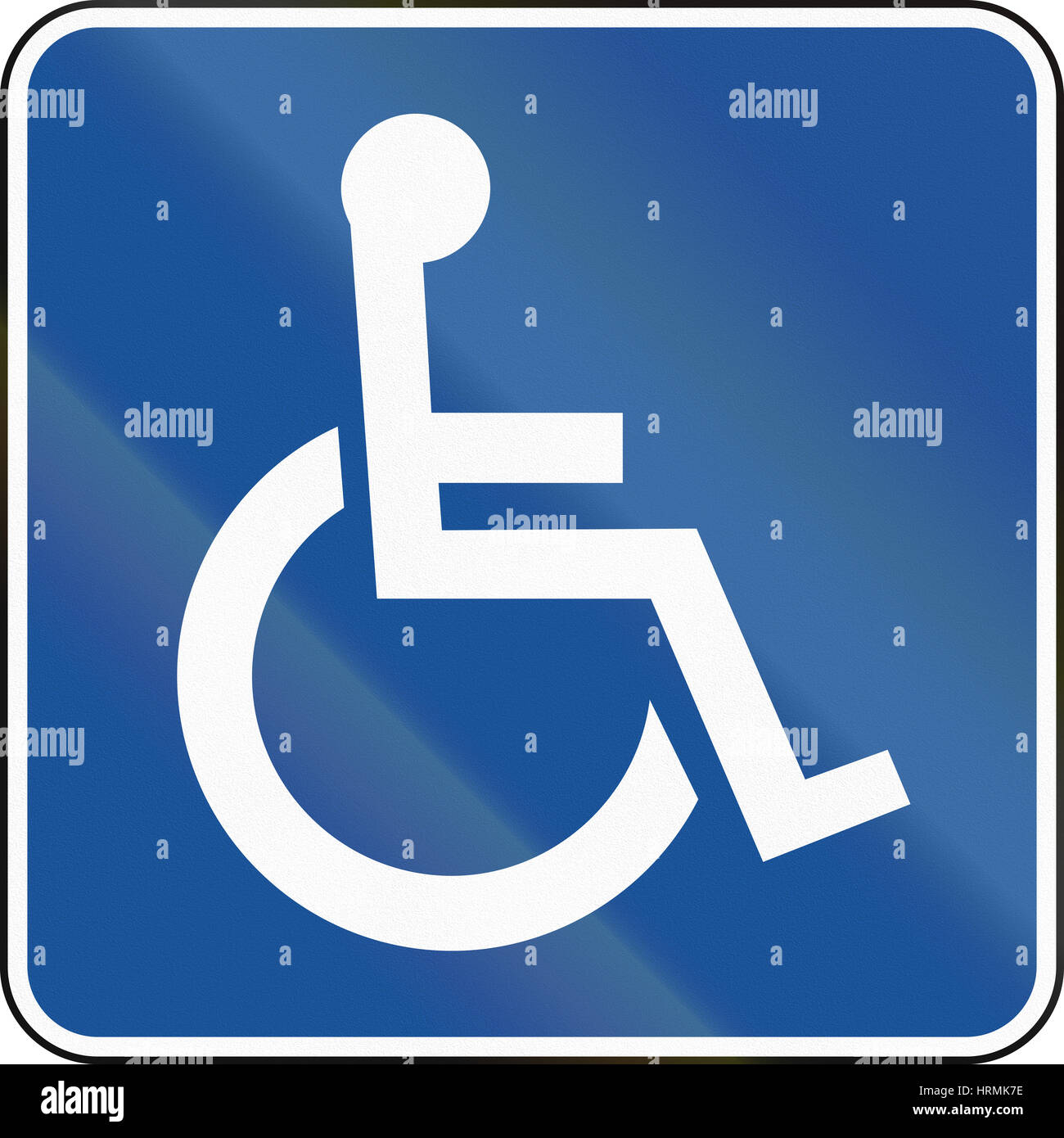 United States MUTCD road road sign - Handicapped accessible Stock Photo ...